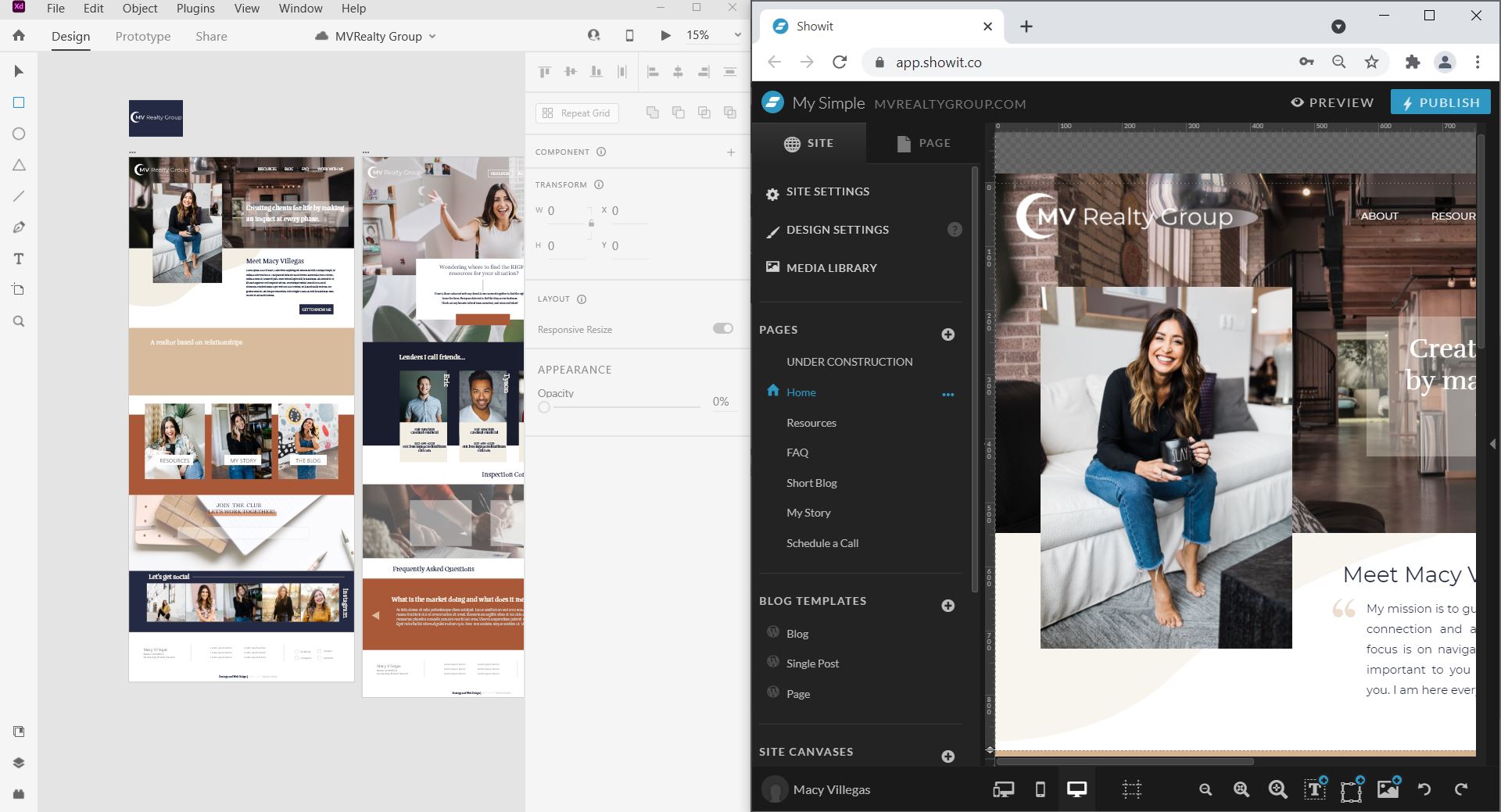 Use Adobe XD And Showit To Design Websites Showit